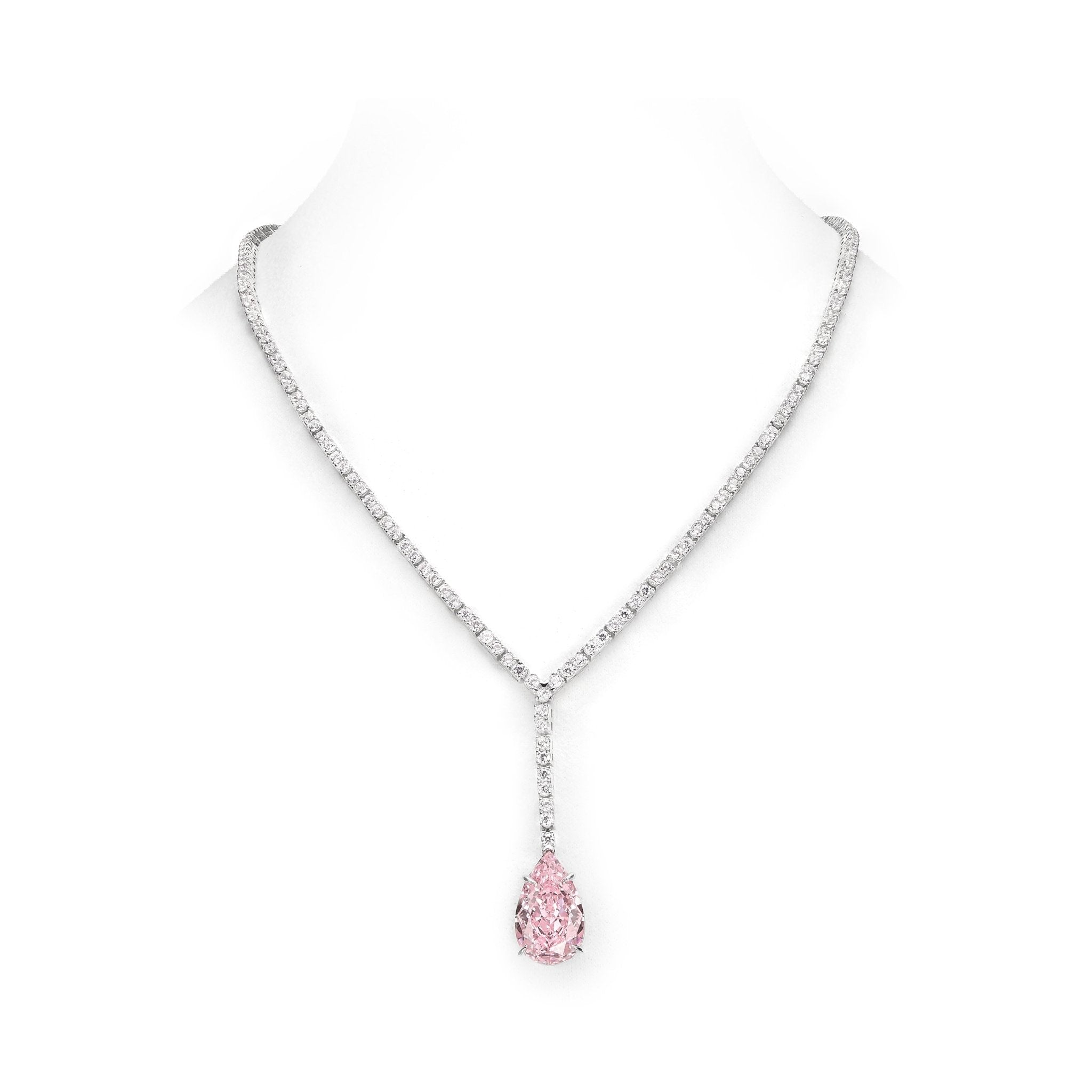 Angel's Tear Statement Necklace | Sparkling Teardrop Charm Necklace