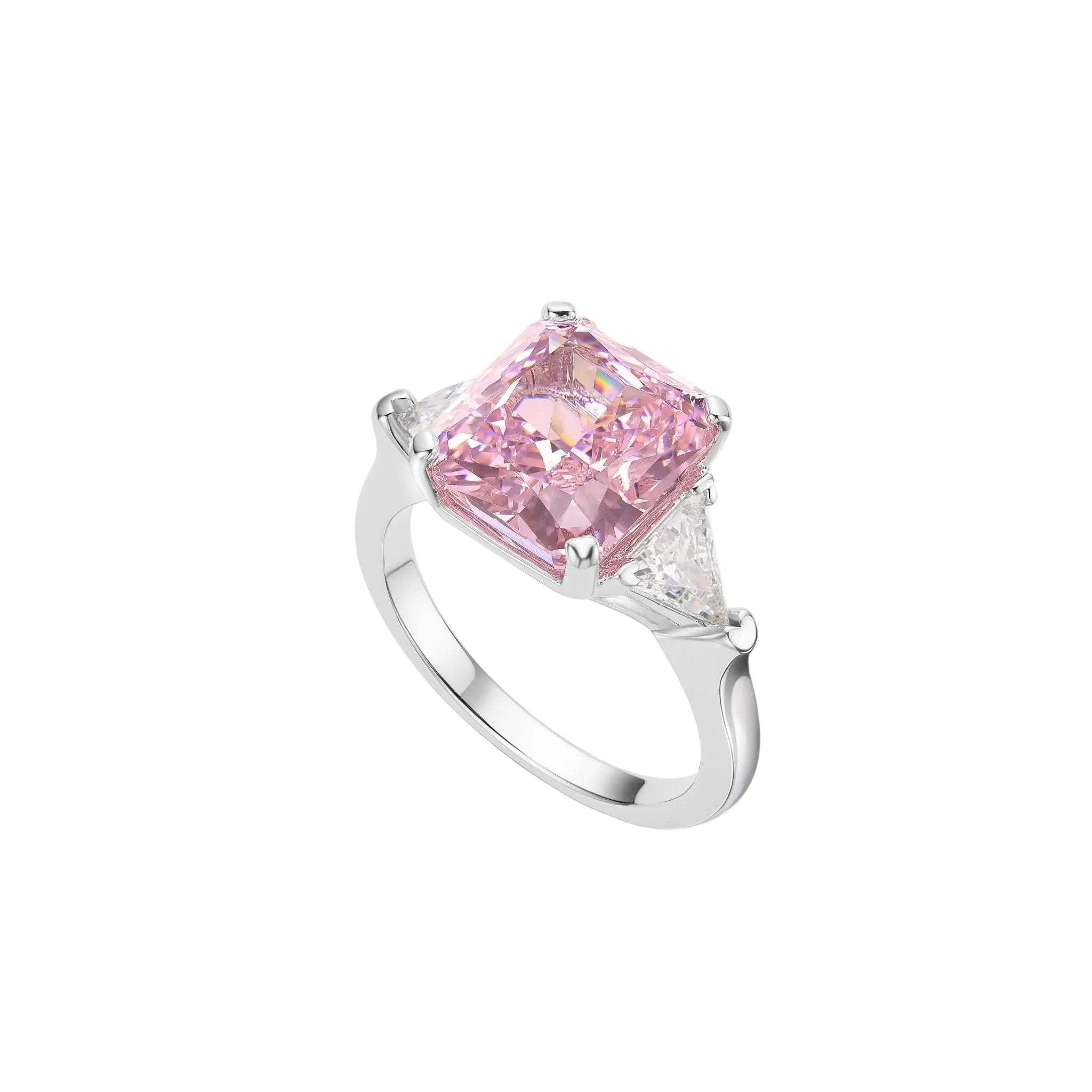 Sakura Pink Blush Prism Ring – Elegant Crystal Statement